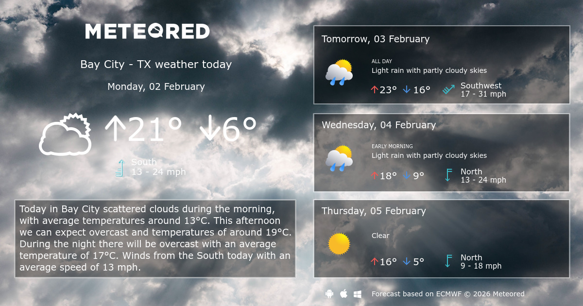 Weather Bay City - TX. 14 day Forecast - yourweather.co.uk | Meteored