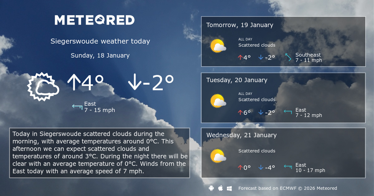 Weather Siegerswoude - Hourly Forecasts - yourweather.co.uk | Meteored