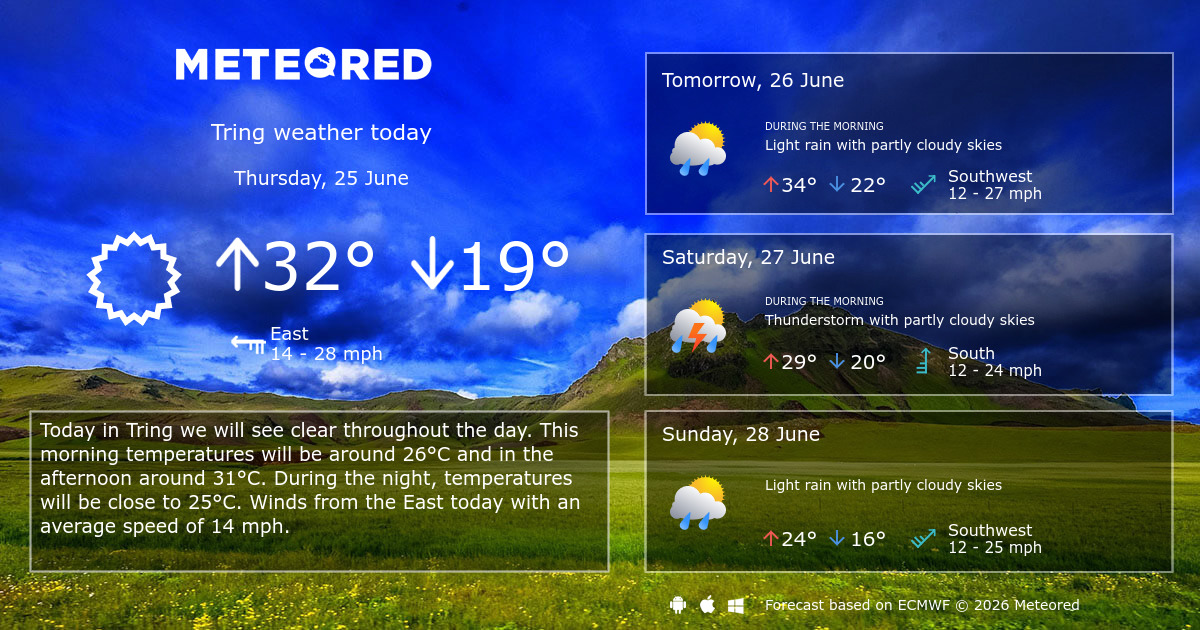 Weather Tring. 14 day Forecast - Meteored UK